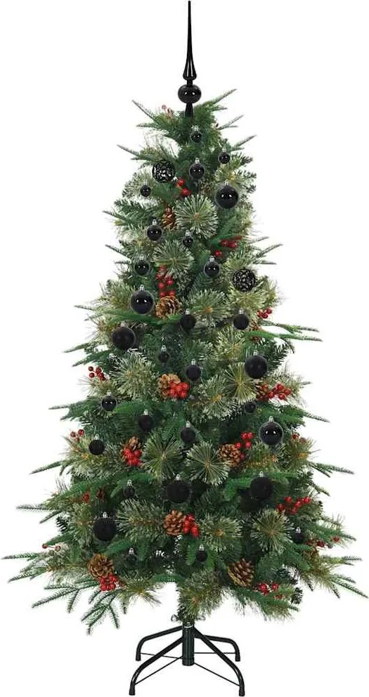 Umělý Skládací Vánoční Strom s stojanem Zelená 150 cm PE a PVC 3397407