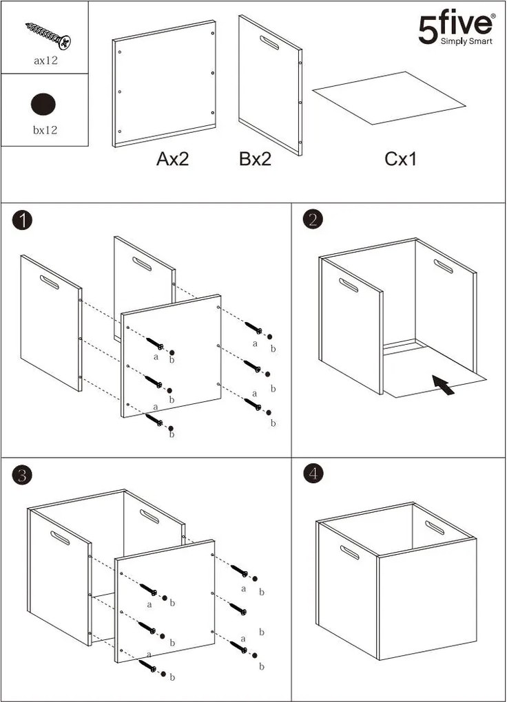 Skladovací krabička v barvě přírodního dřeva, 31 x 31 cm,