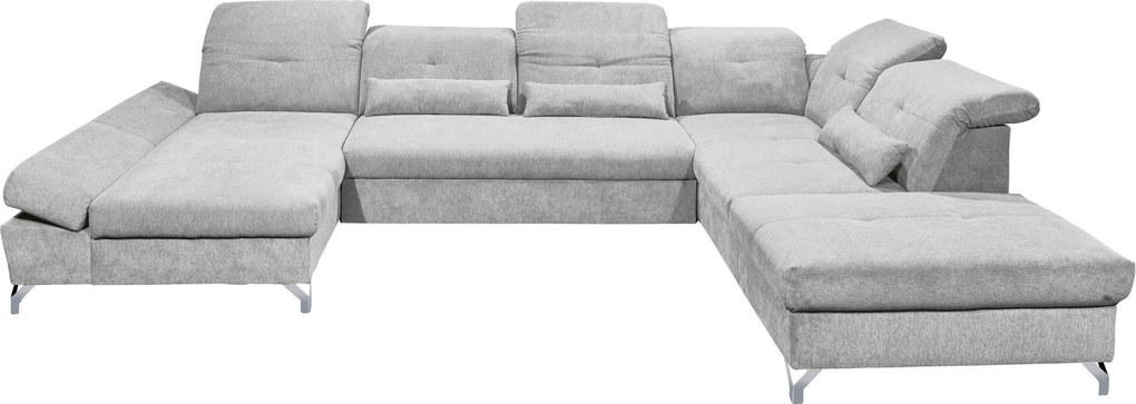 XXXLutz SEDACÍ SOUPRAVA, textil, světle šedá MID.YOU - Rozkládací sedačky - 002220028605