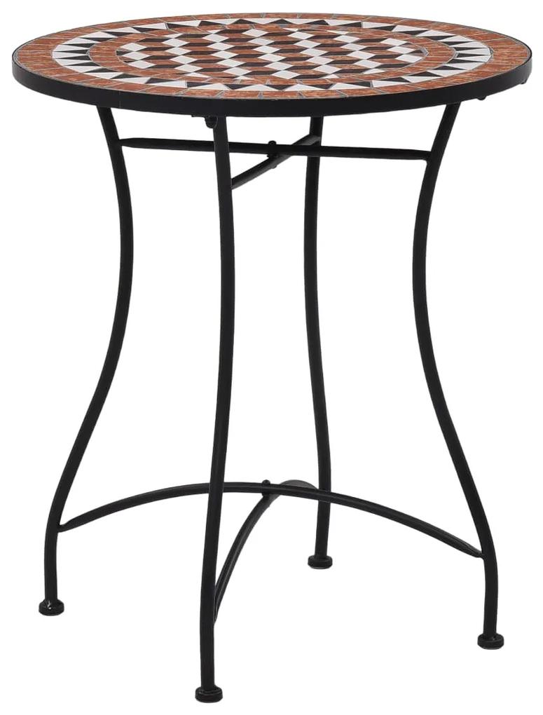 Mozaikový bistro stolek hnědý 60 cm keramika,  46713 HangarStore.cz