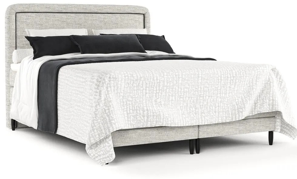 Světle šedá boxspring postel 160x200 cm Dove – Maison de Rêve