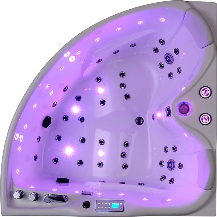 BPS-koupelny Hydromasážní vana HYD-RO764L 150x150 LEVÁ s ohřevem vody