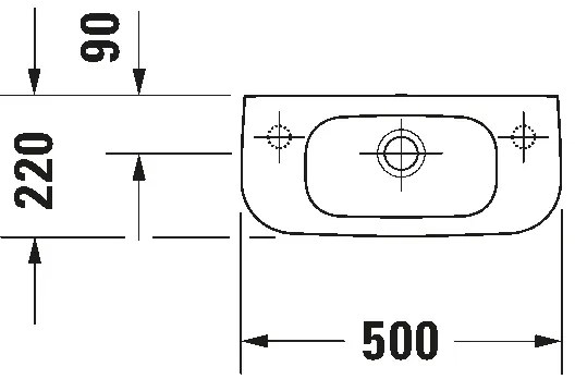 Duravit 7065000092 - Závěsné umyvadlo D-CODE 50x22 cm keramika/lesklá bílá