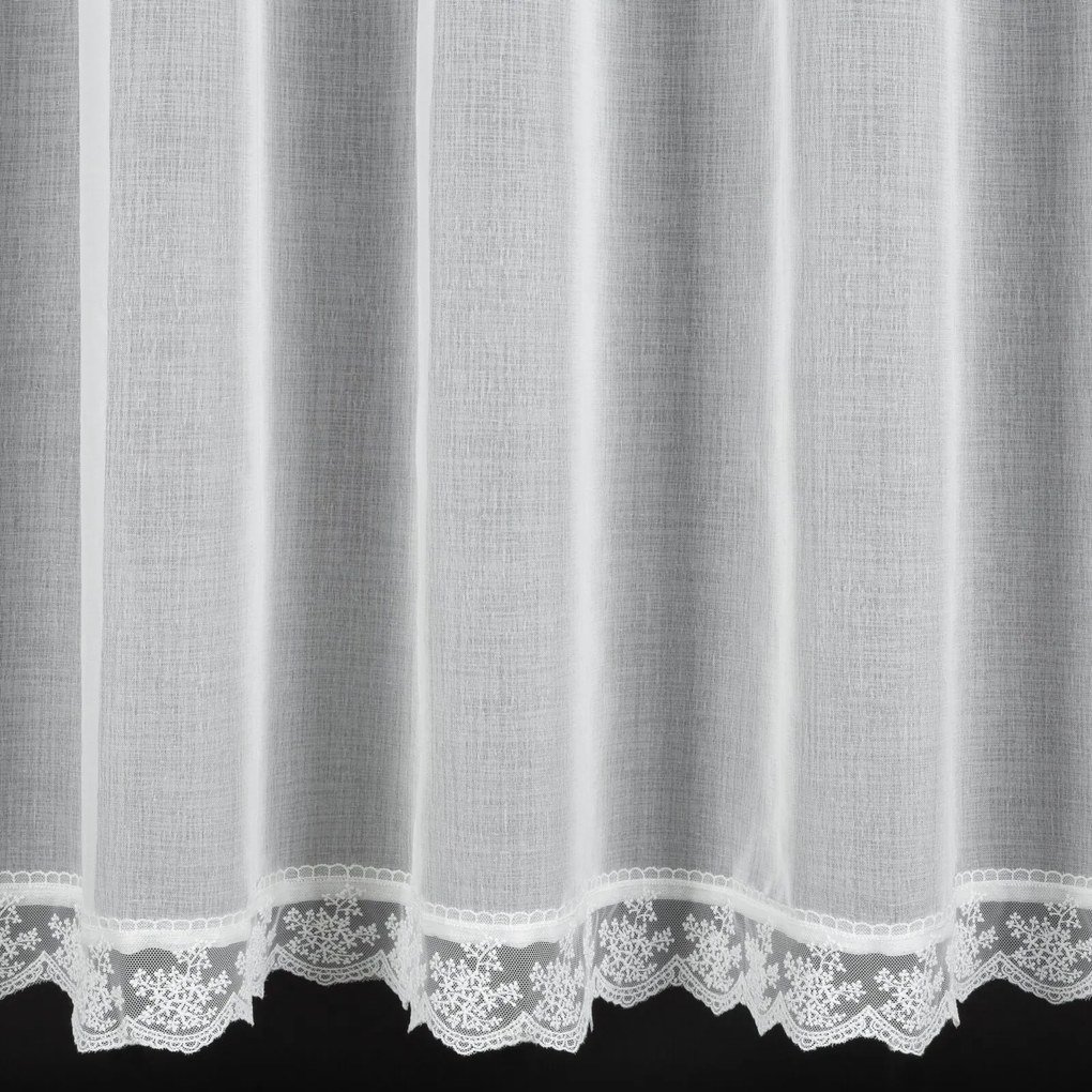 KRÁTKÁ ZÁCLONA NA PÁSCE SUZAN 350X150 CM BÍLÁ