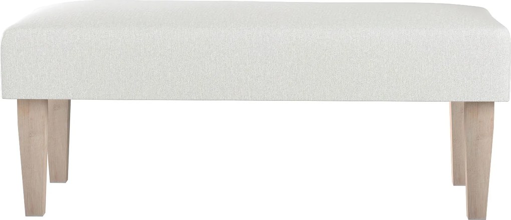 Dlouhá lavička 100x40cm barva krémová látka pletený vzor