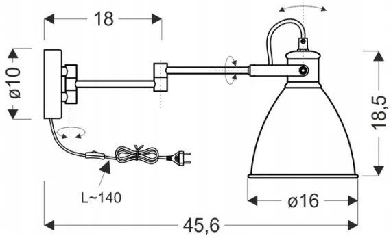 Nástěnná lampička ESPERA 1xE27/40W/230V