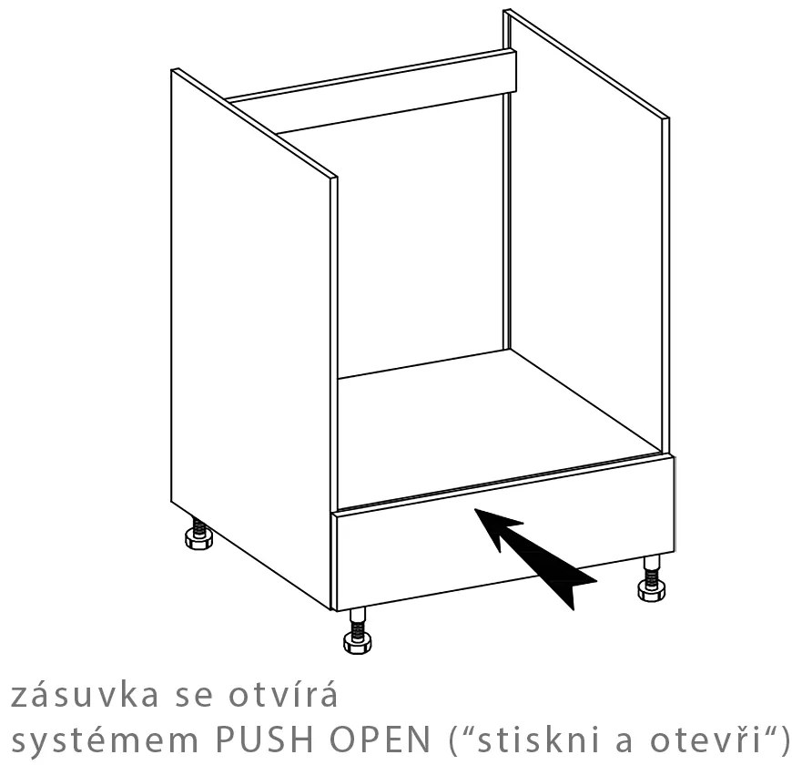 INFINITY s | dolní skříňka 17D na vestavnou troubu | 60 cm | artisan/šedá mat