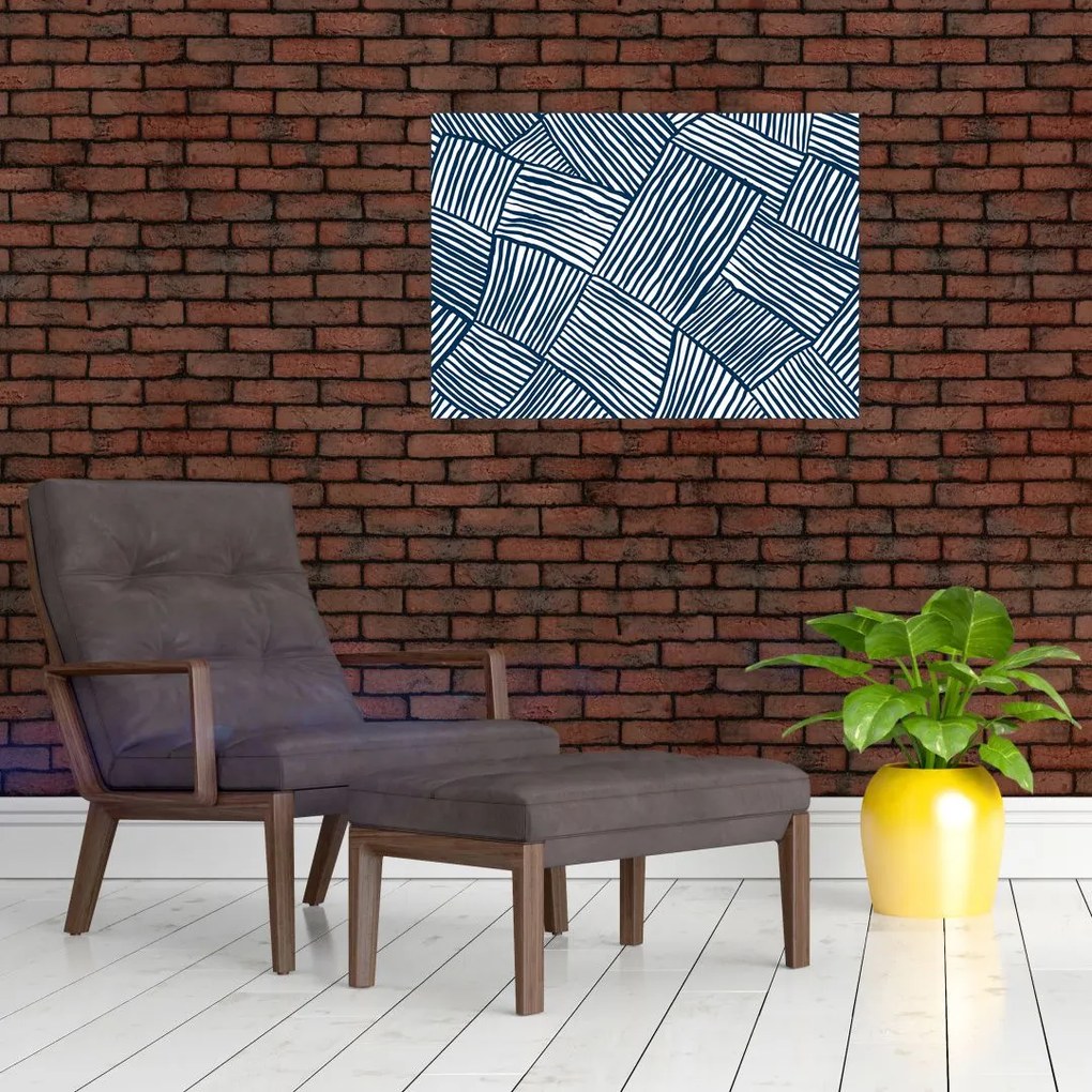 Skleněný obraz - 3D linie (70x50 cm)