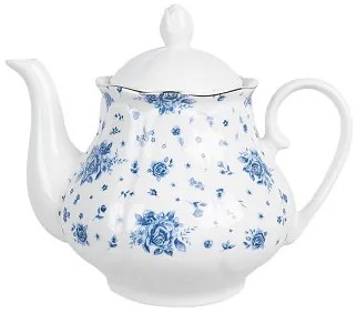 Porcelánová konvička na čaj BLUE ROSE BLOOMING Clayre &amp; Eef BRBTE