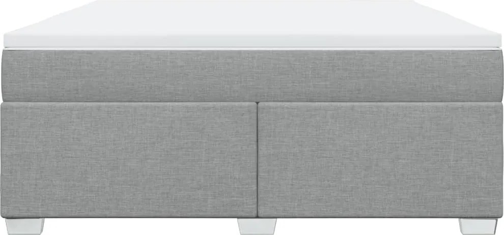Box spring postel s matrací světle šedá 180 x 200 cm textil 3285151