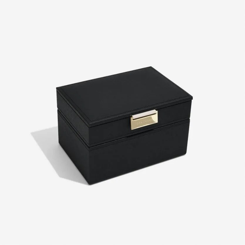 Šperkovnice 2 v 1 Stackers Black Mini Jewellery Box | černá 75469