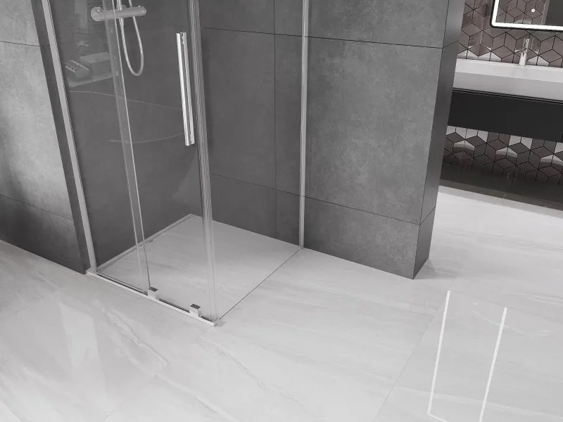 Mexen Velar L, sprchový kout s posuvnými dveřmi 90 x 90 cm, 8mm čiré sklo, chromová, 871-090-090-03-01