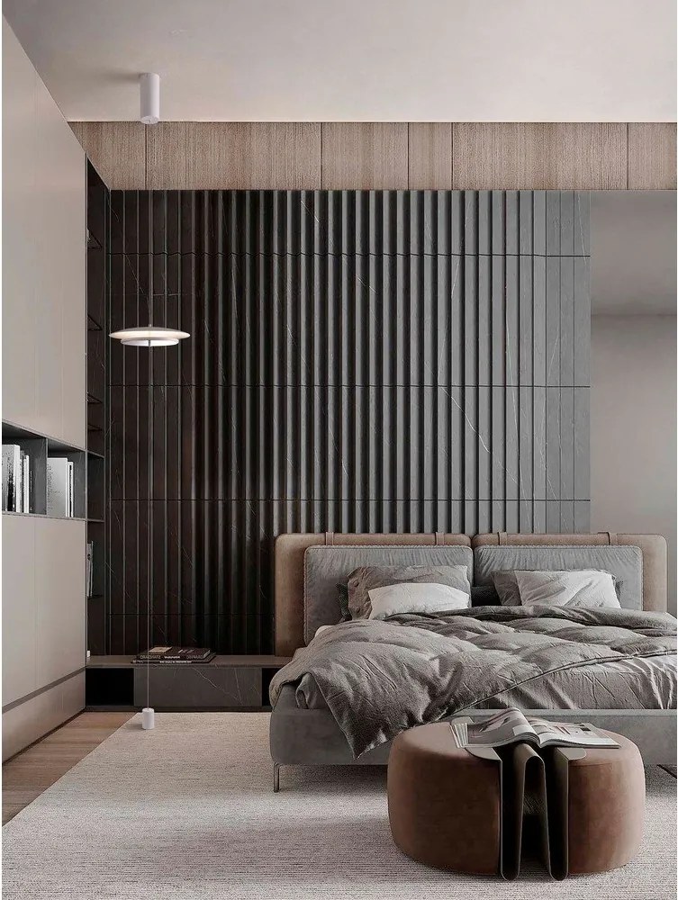 Matně bílá hliníková LED stmívatelná stojací lampa (výška 330 cm) Olos – Nova Luce