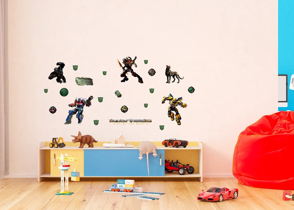 Dětská samolepka na zeď Transformers Útok | 42.5 x 65 cm | DDKM1671