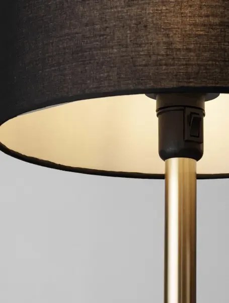 LED černo-zlatá stolní lampa Sibnia