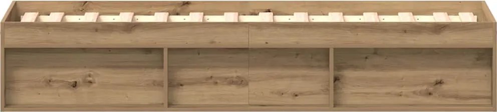 Rám postele bez matrace Řemeslnický dub Dřevěné konstrukce 3328815