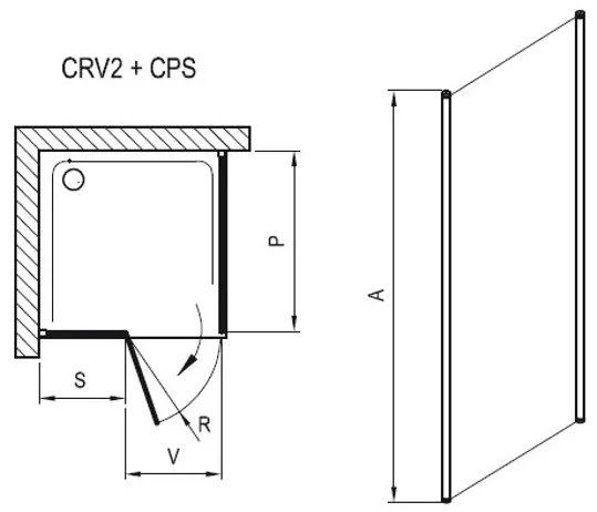 Ravak Chrome Boční pevná stěna 90 cm, ALU lesk/transparent 9QV70C00Z1 CPS-90