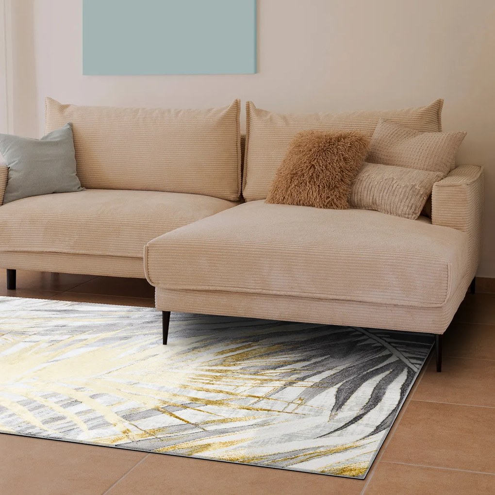 Dywany Łuszczów, Kusový koberec Bliss Z217AZ276 gold/grey, 180x270, šedá, kancelář
