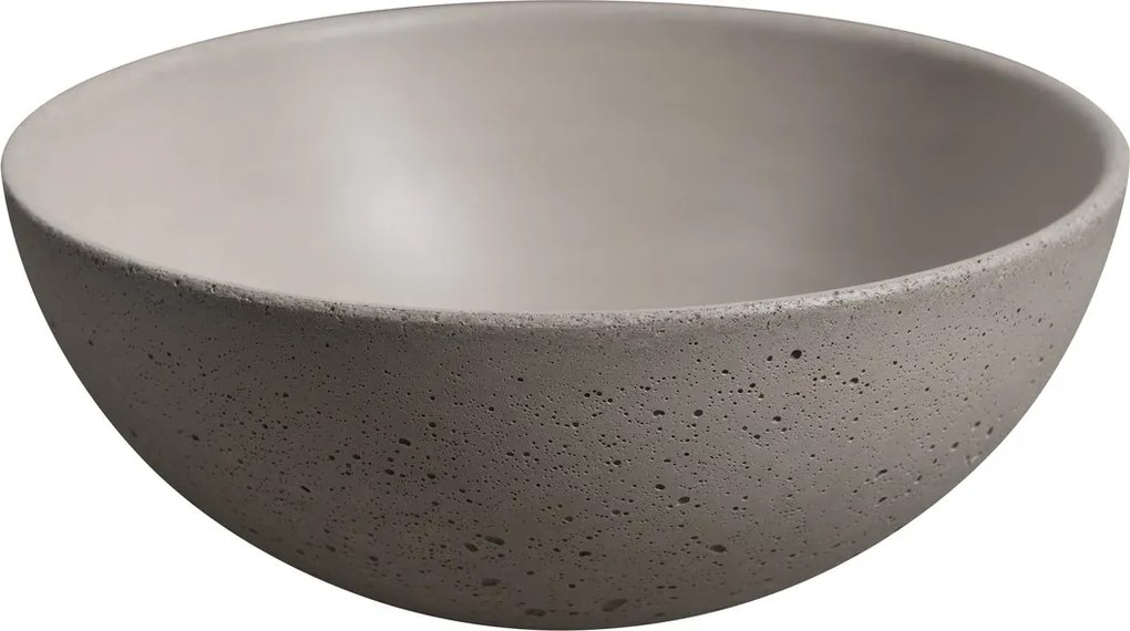 Sapho Sapho, MINOR betonové umyvadlo na desku, průměr 26cm, písková, MR26014