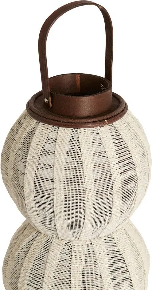 Dřevěná/látková lucerna (výška 48 cm) Arbore – Light & Living
