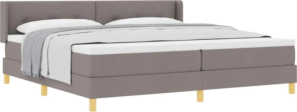 Postel s boxspringem s polštářem Taupe 200 x 200 cm textil 3341318