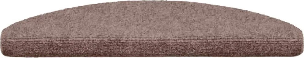 Schodové rohože samolepicí 10 ks 65 x 21 x 4 cm světle hnědé, půlkulaté, velké 149699