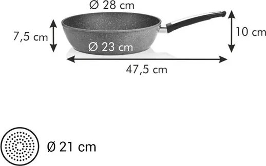 TESCOMA Pánev hluboká i-PREMIUM Stone ø 28 cm