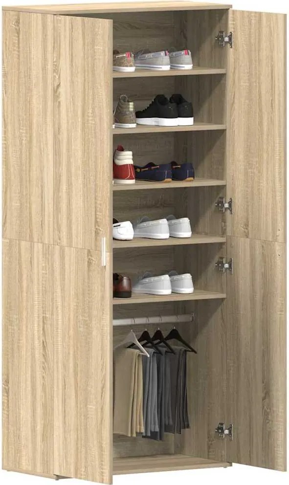 Skříň na obuv 80 x 39 x 178 cm Kompozitní dřevo Sonoma dub 3333868