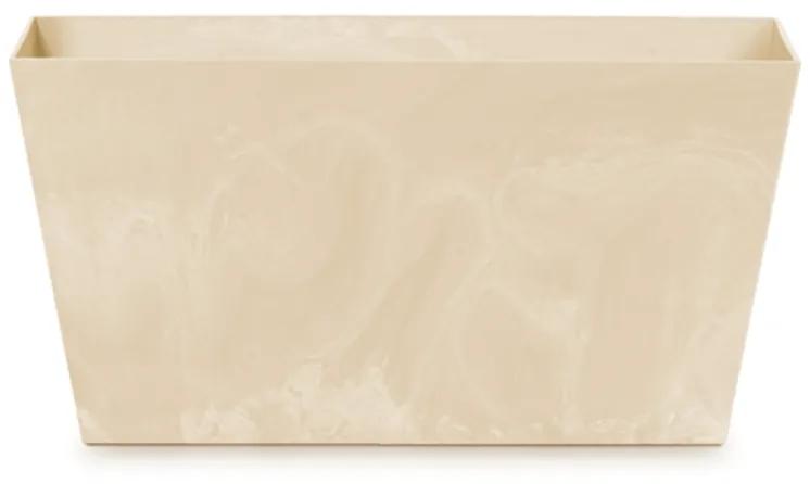 PROSPERPLAST Truhlík - TUBUS CASE Beton Effect Rozměr: 40x21,6 cm, Barva: krémová