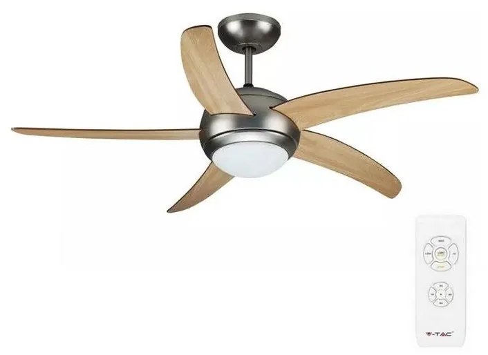 V-Tac Stropní ventilátor 2xE27/20W/230V + DO VT0543