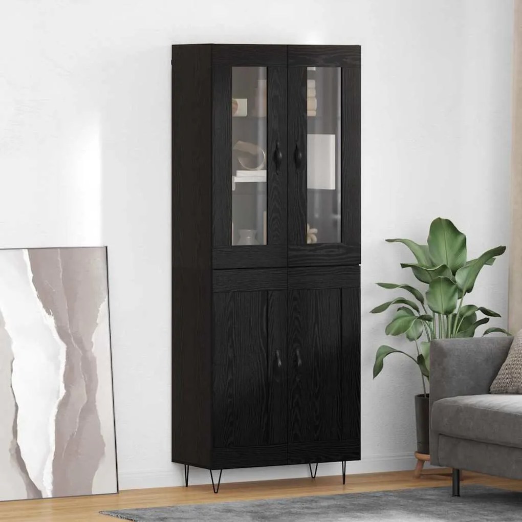 Vysoký bufet Černý dub 69,5 x 34 x 90 cm Kompozitní dřevo 3402717