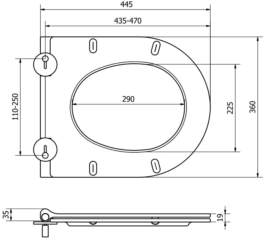 Mexen - WC sedátko SLIM DUROPLAST na wc mísu LENA RICO SOFIA CARMEN (B6101) | soft-close, 39050100