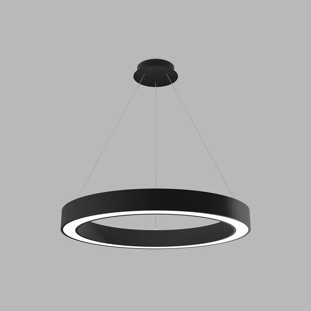 Závěsné kružnicové svítidlo Saturn Slim Barva: Černá, Průměr: 800 mm, Stmívání: Stmívatelné DALI Tunable White
