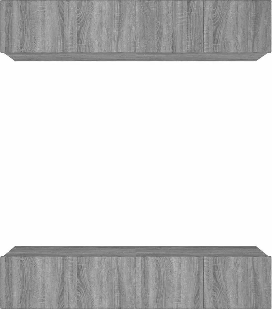 TV skříňky 4 ks šedé sonoma 80 x 30 x 30 cm kompozitní dřevo 3114188