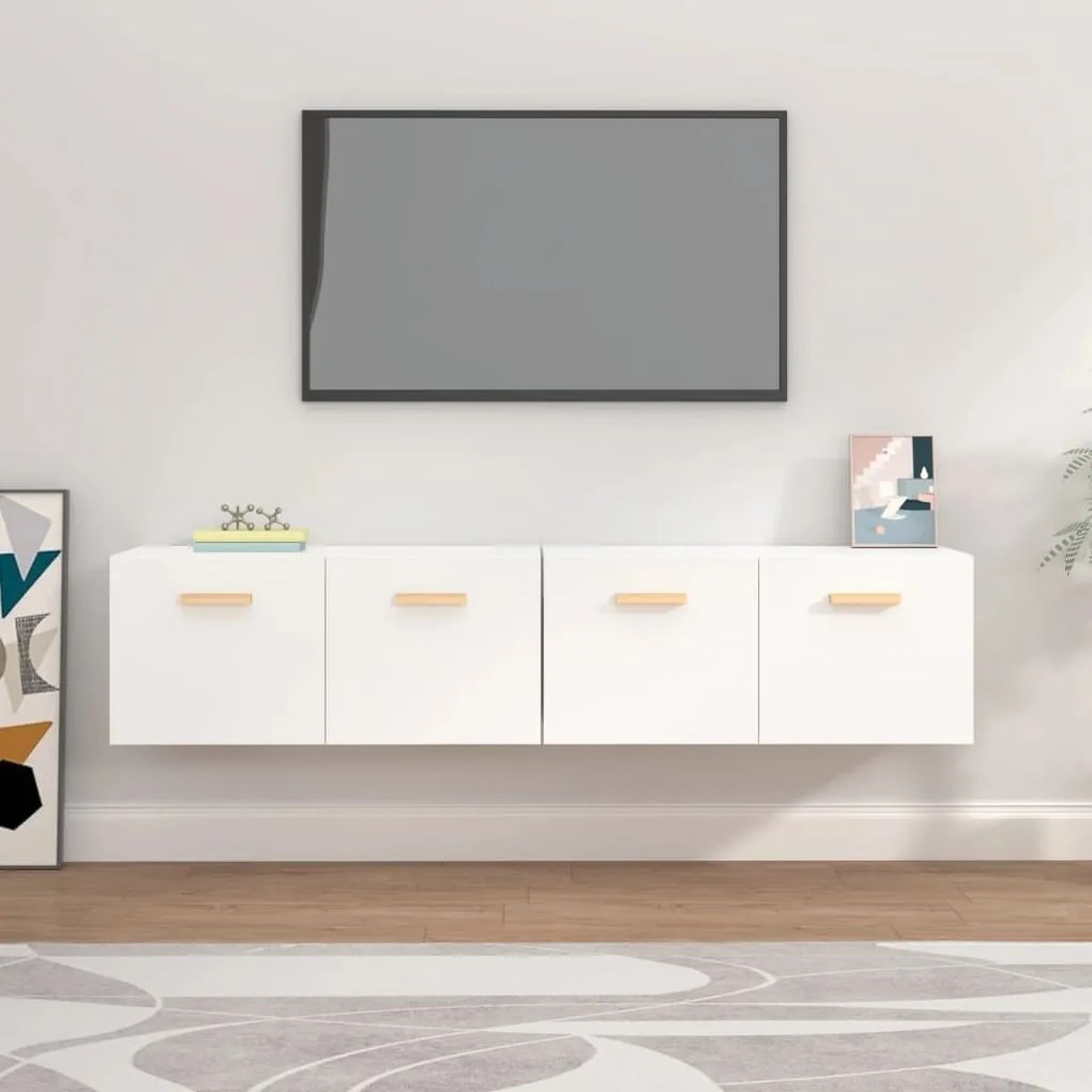 Nástěnné skříňky 2 ks bílé 80 x 35 x 36,5 cm kompozitní dřevo 3115644