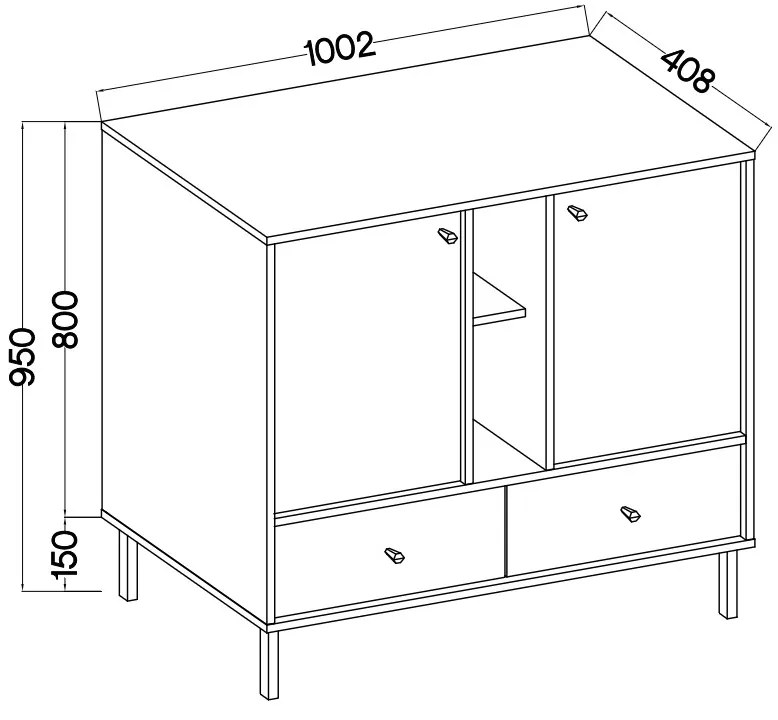 Falco Komoda Tomila 825/2 černý grafit