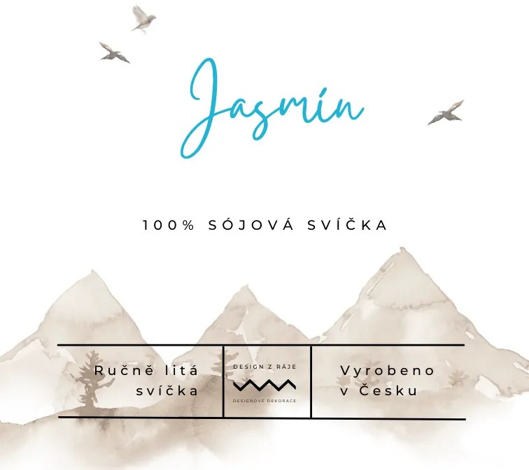 Jasmín, sójová svíčka 120g (S)