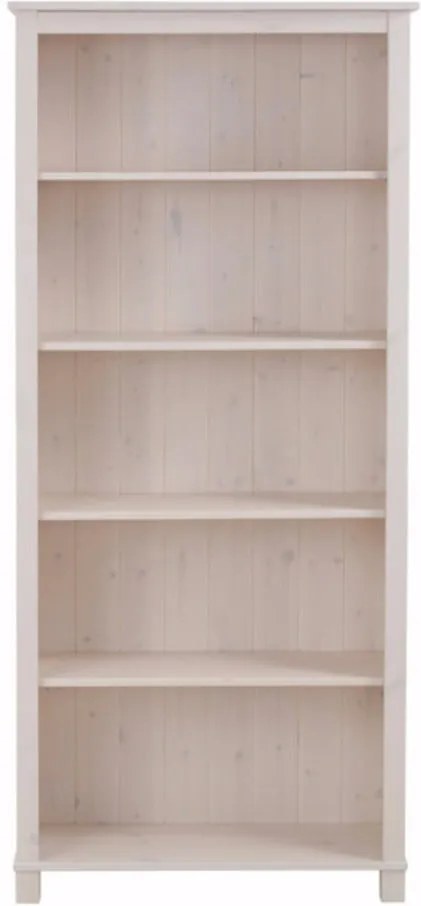 Bílá knihovna z borovicového dřeva 77x171 cm Pinto - Støraa