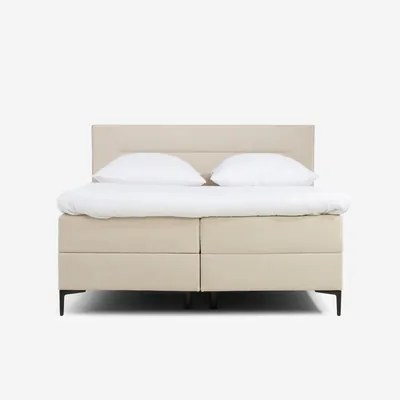 Postel boxspring světle béžová LILIAN 160x200 cm