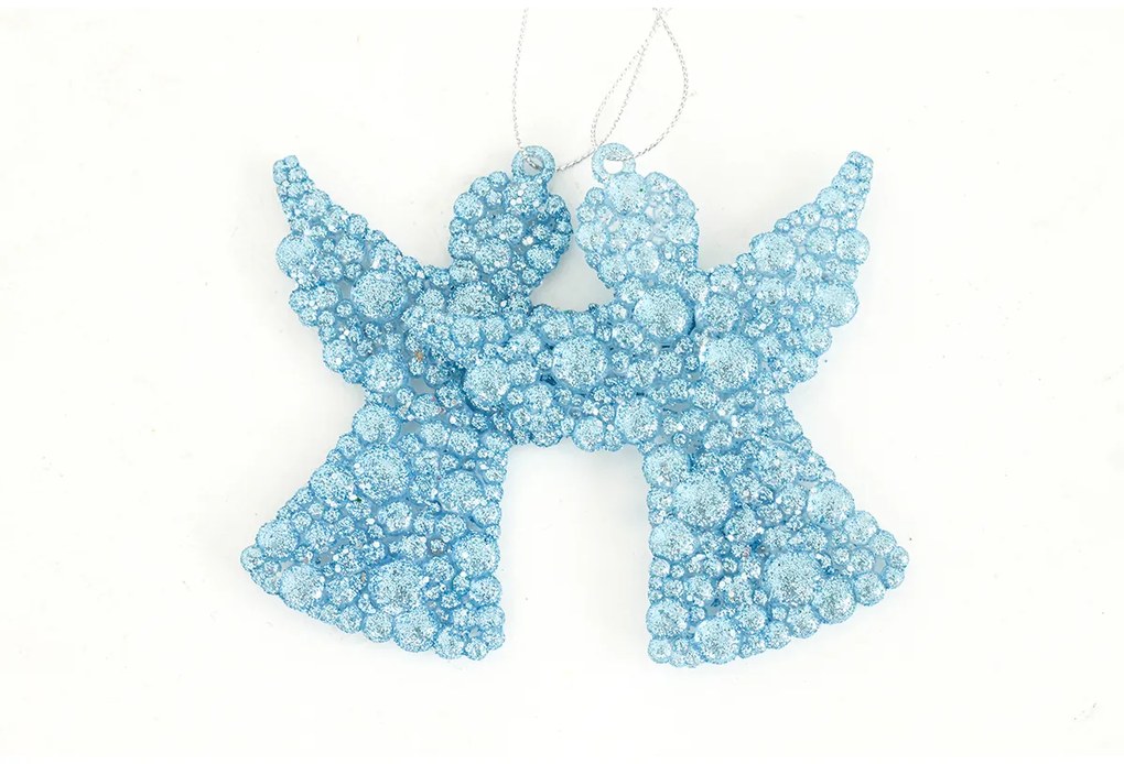 Andělíček, závěsná vánoční dekorace, barva modrá - VCA081-B