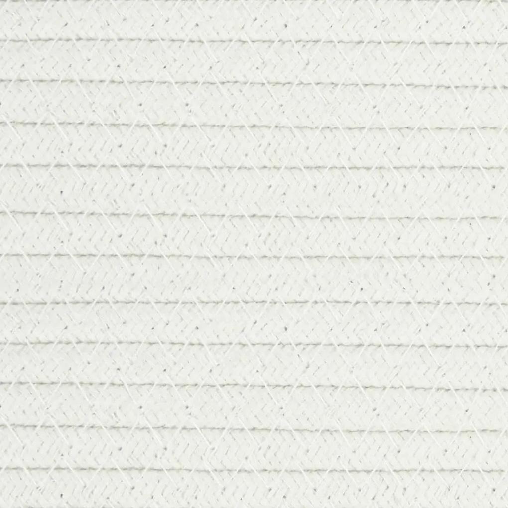 Úložný koš šedý a bílý Ø 43 x 38 cm bavlna - Default Title