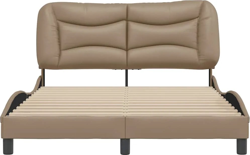 Rám postele bez matrace Hvar cappuccino 140x190 cm umělá kůže 3207999