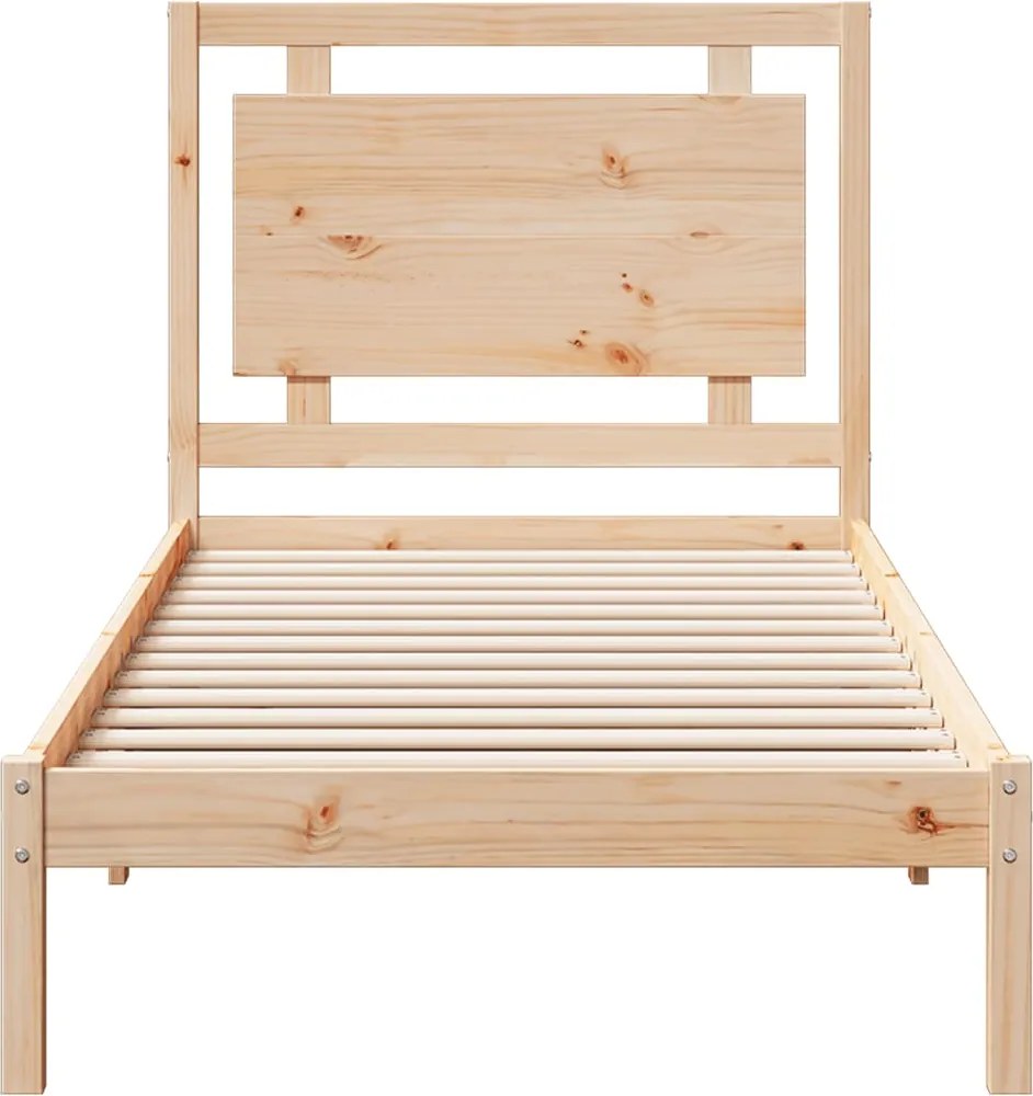 Prodloužený rám postele bez matrace 100 x 210 cm masivní dřevo 3309185
