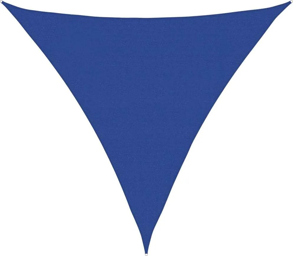 Stínicí plachta 160 g/m² trojúhelník modrá 5 x 5 x 5 m HDPE 311537