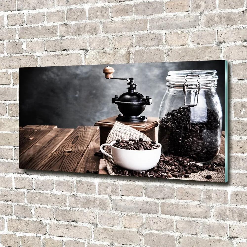 Wallmuralia Foto obraz skleněný horizontální Mlýnek na kávu 140x70 cm