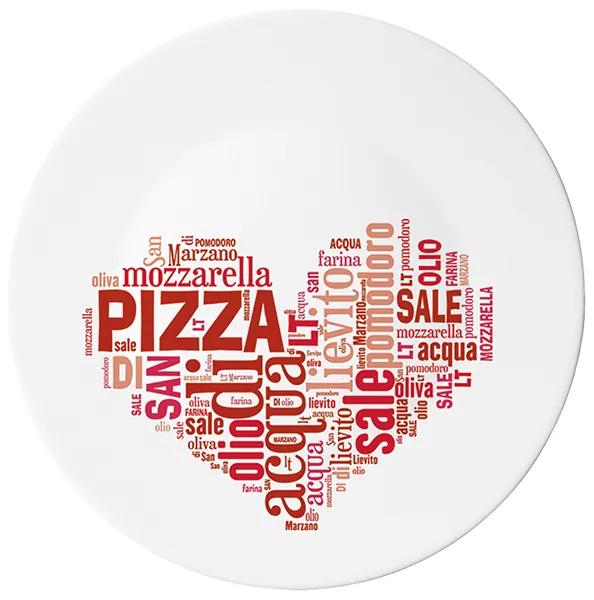 BORMIOLI ROCCO | Talíř na pizzu, pr. 33 cm, I love pizza red