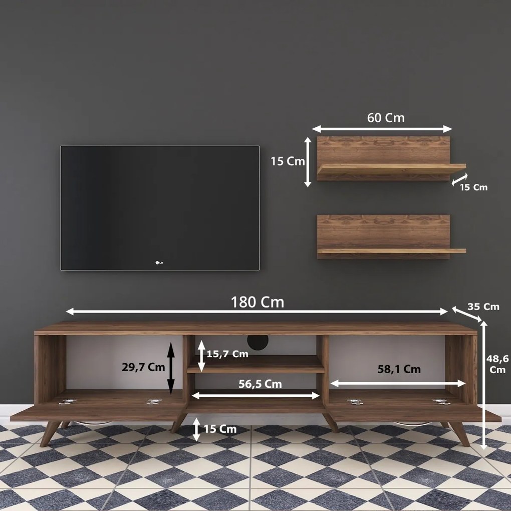 TV stolek M48 180 cm ořech