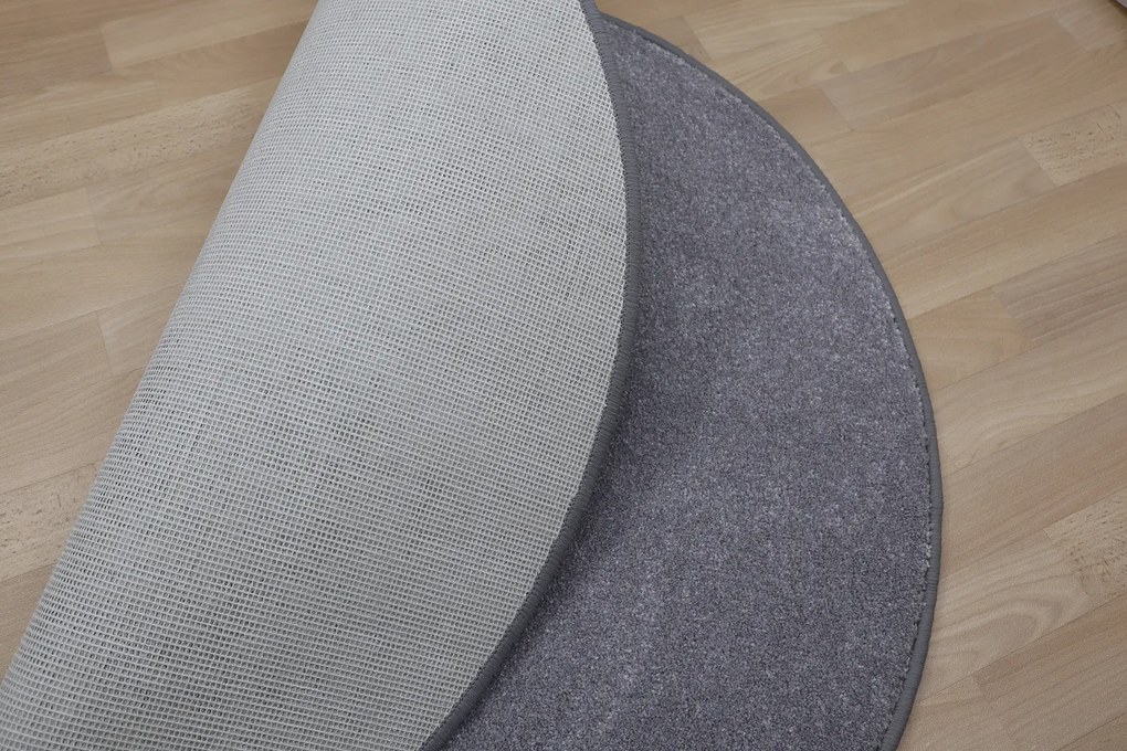 Vopi, Kusový koberec Apollo Soft šedý kruh, 120x120 (průměr) kruh, šedá, chodba / předsíň