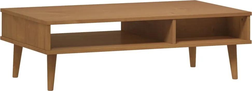 vidaXL Konferenční stolek MOLDE 100 x 55 x 31 cm masivní borovice [350528] Barva: Bílá