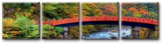 4-dílný obraz - Červený most